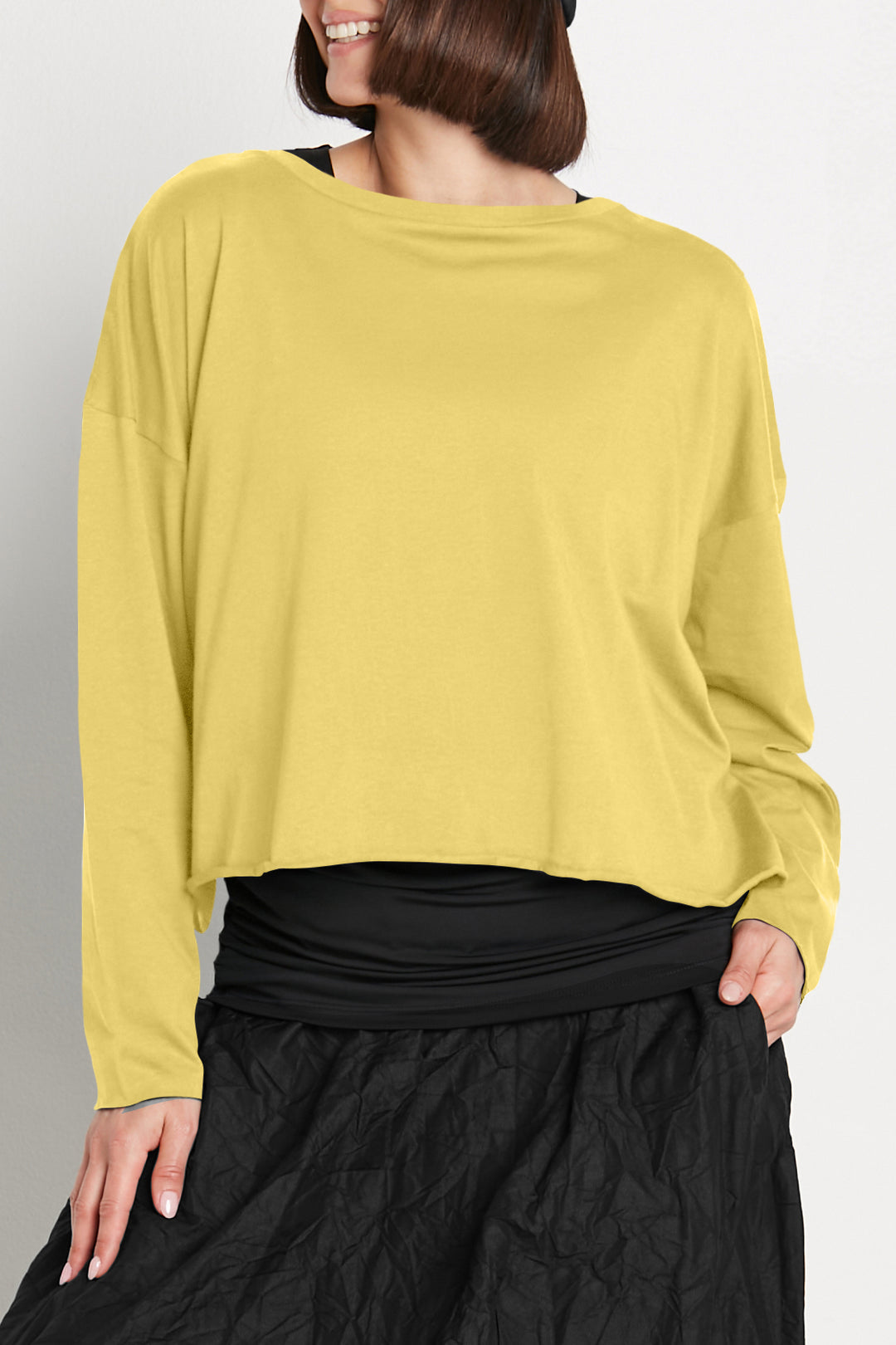 Pima Cotton Mini Luxury Boxy Tee Chartreuse – Just Perfect Collection ...